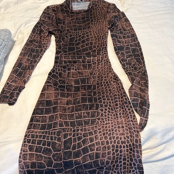Fashion Nova | Dresses | Backlash Snake Skin Dress | Poshmark